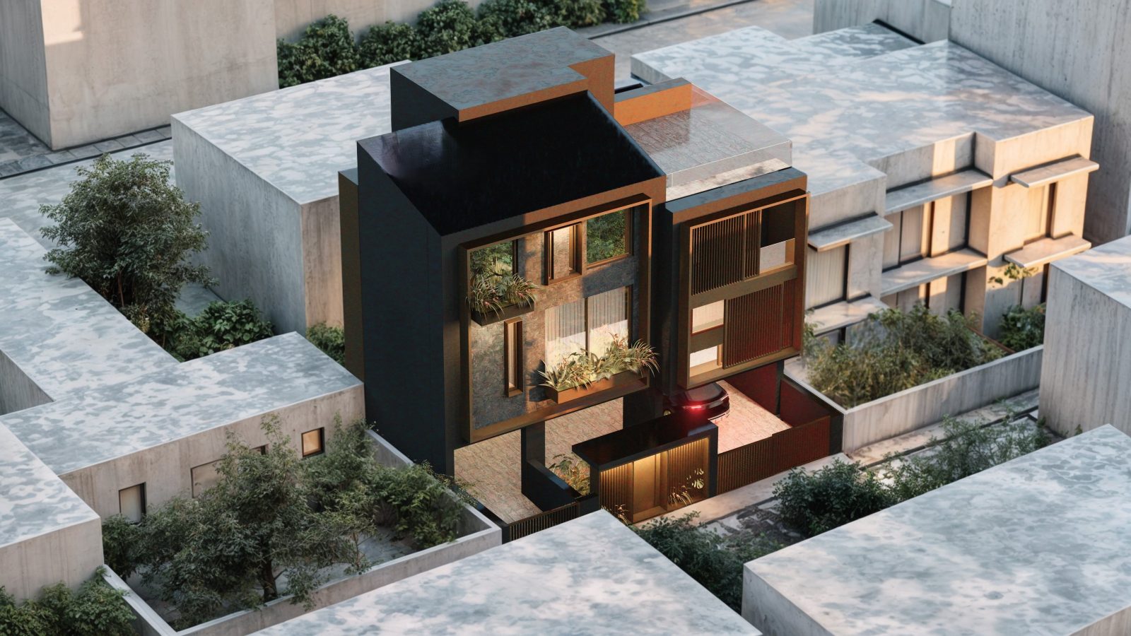 Residence in Kamatero Greece - Basalt House